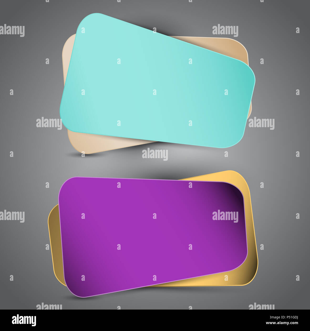 Colourful abstract shaped banners Stock Photo - Alamy
