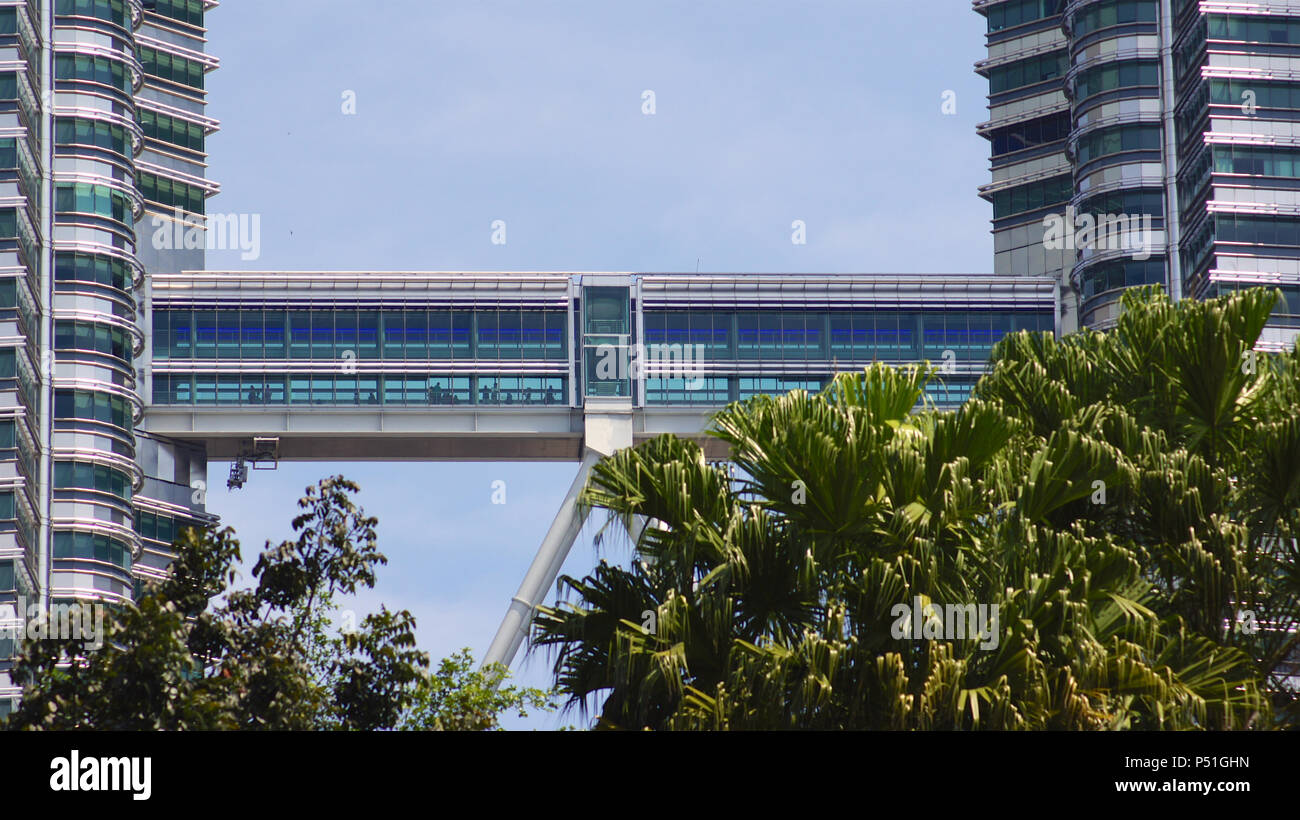 KUALA LUMPUR, MALAYSIA - APR 12th 2015: structure of skybridge, located ...