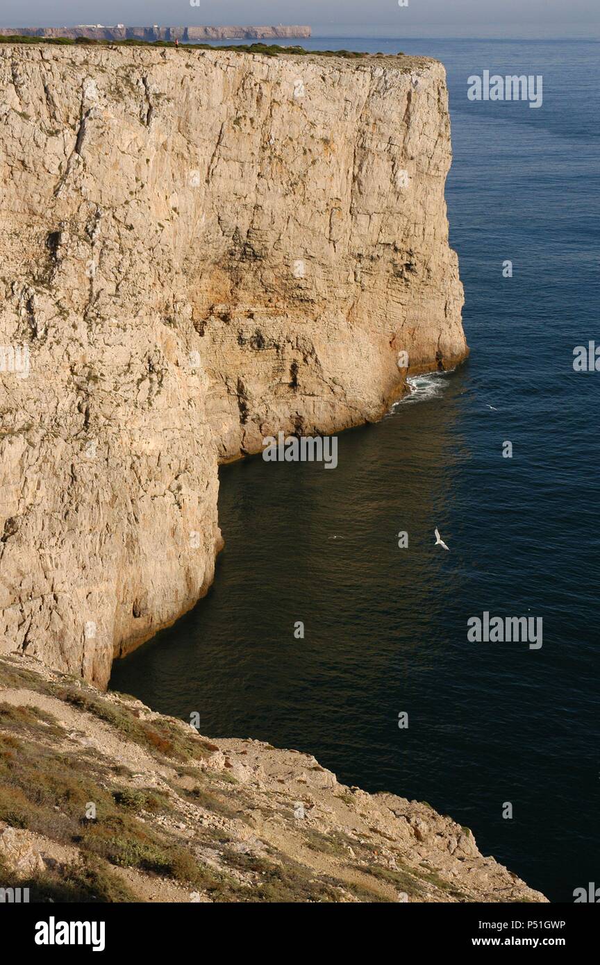 PORTUGAL. CABO SAN VICENTE. Vista de la zona situada más al suroeste de ...