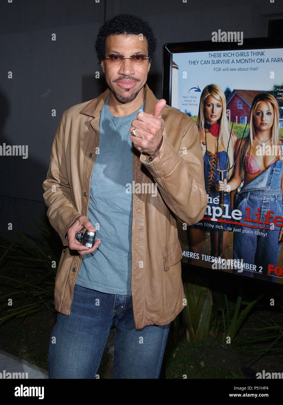 Lionel Richie arriving at the premiere party for " The Simple Life ...