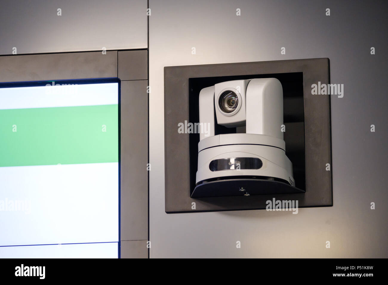 Video conference camera at the meeting hall Stock Photo - Alamy
