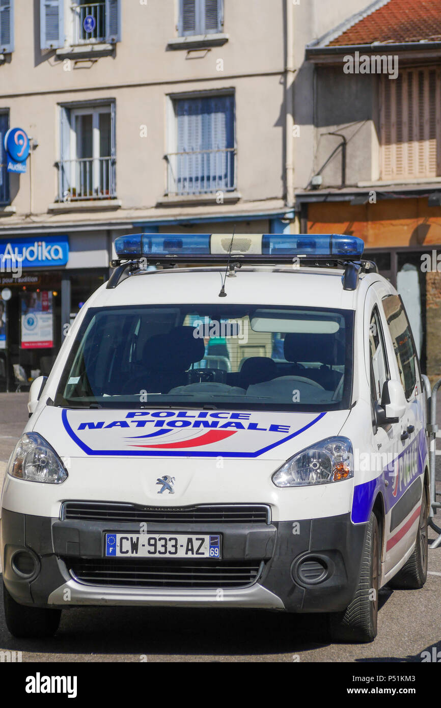 French National Police light vehicle, Lyon, France Stock Photo - Alamy