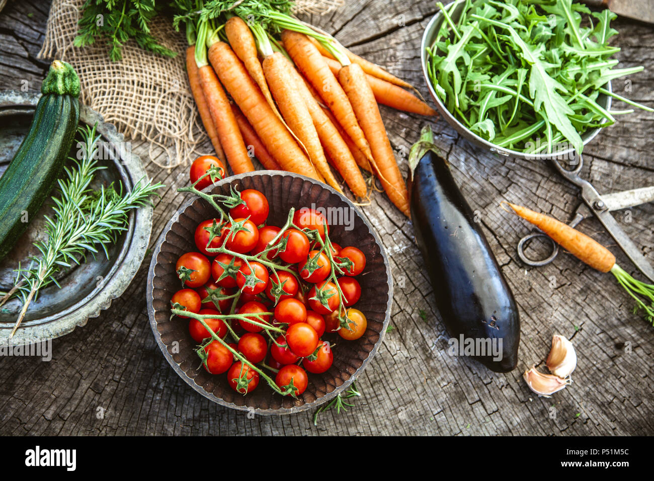 Fresh organic vegetables. Food background. Healthy food from garden ...