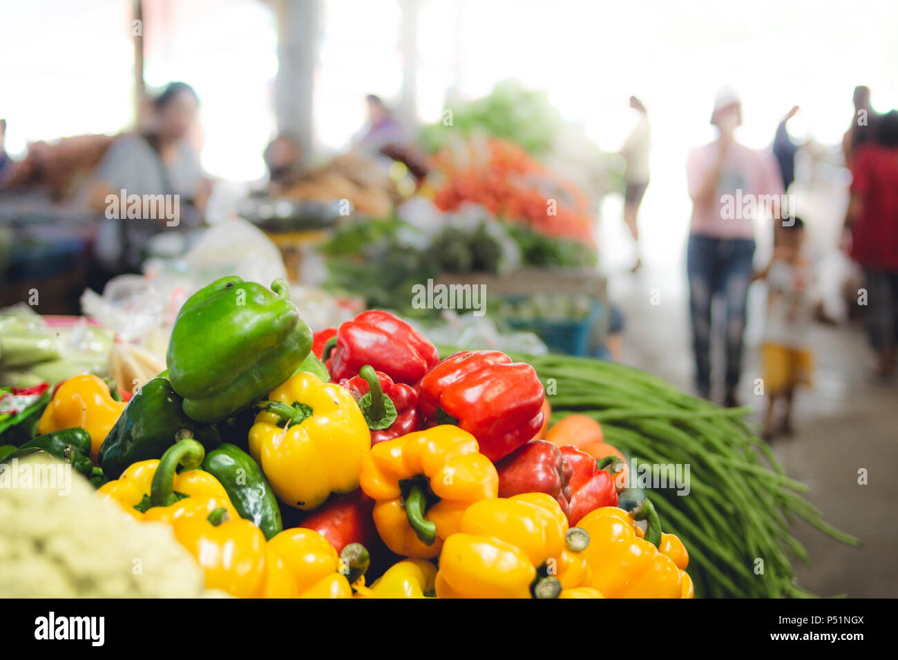 Broccoli in the vegetable market In Asia Stock Photo - Alamy