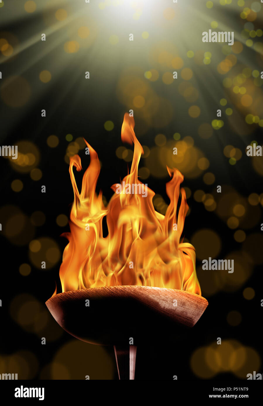 close up shot of burning flaming torch Stock Photo - Alamy