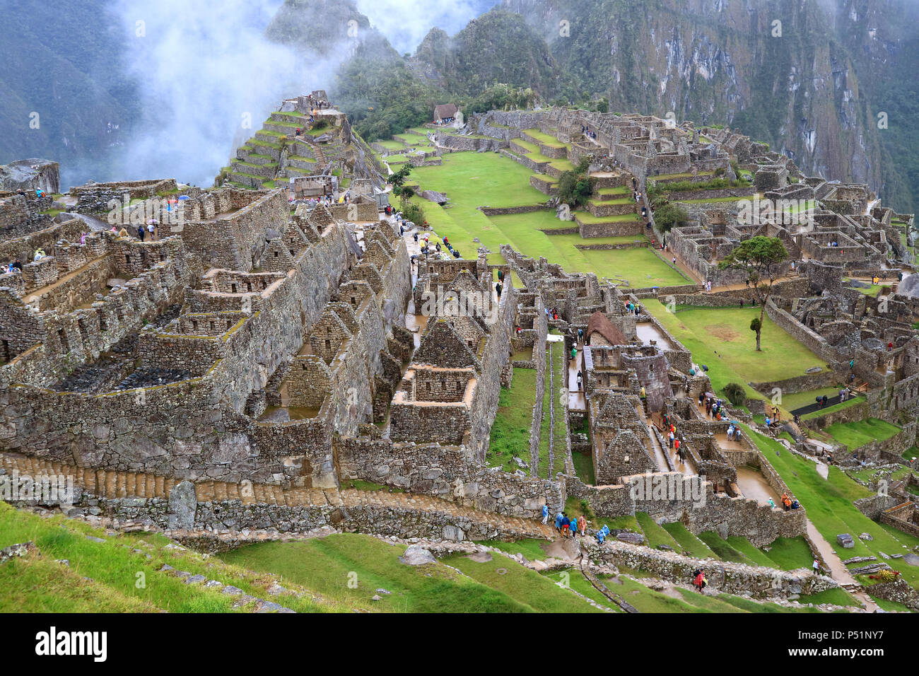 The Inca ruins of Machu Picchu, UNESCO World Heritage Site in Cusco ...