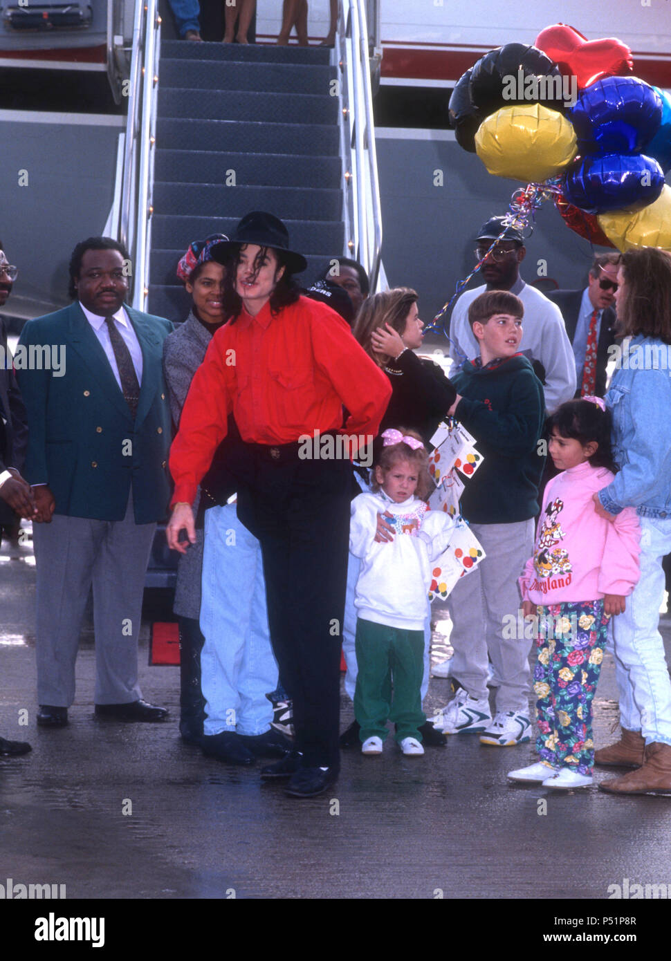 LOS ANGELES, CA - FEBRUARY 10: Singer Michael Jackson on his way to ...