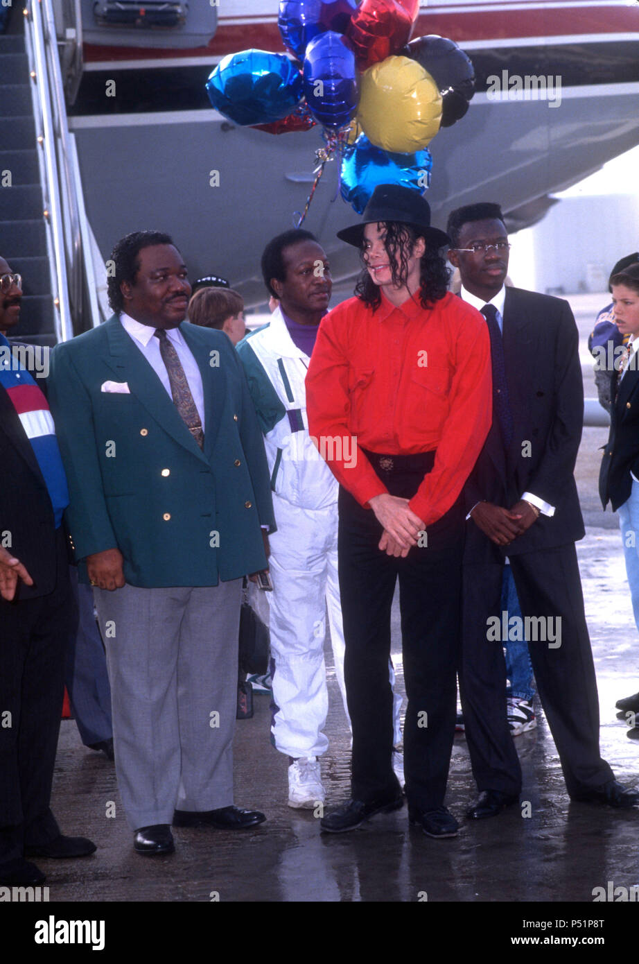 LOS ANGELES, CA - FEBRUARY 10: Singer Michael Jackson on his way to ...