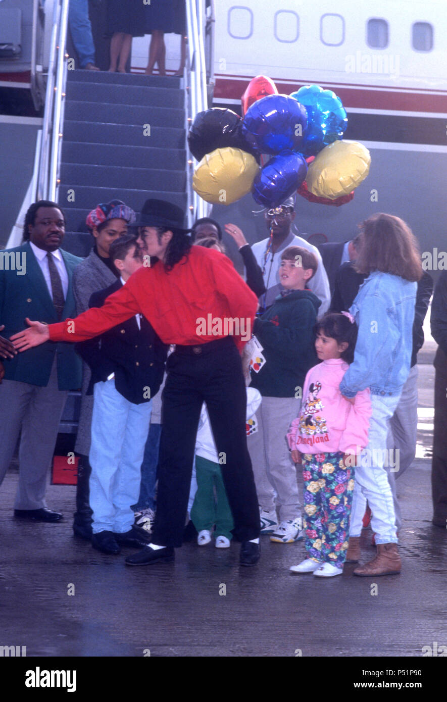 LOS ANGELES, CA - FEBRUARY 10: Singer Michael Jackson on his way to ...