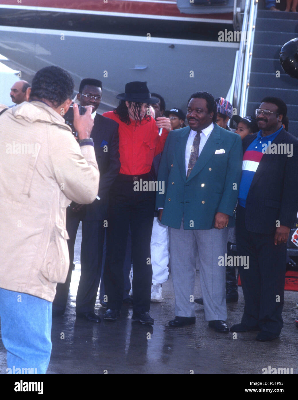 LOS ANGELES, CA - FEBRUARY 10: Singer Michael Jackson on his way to ...