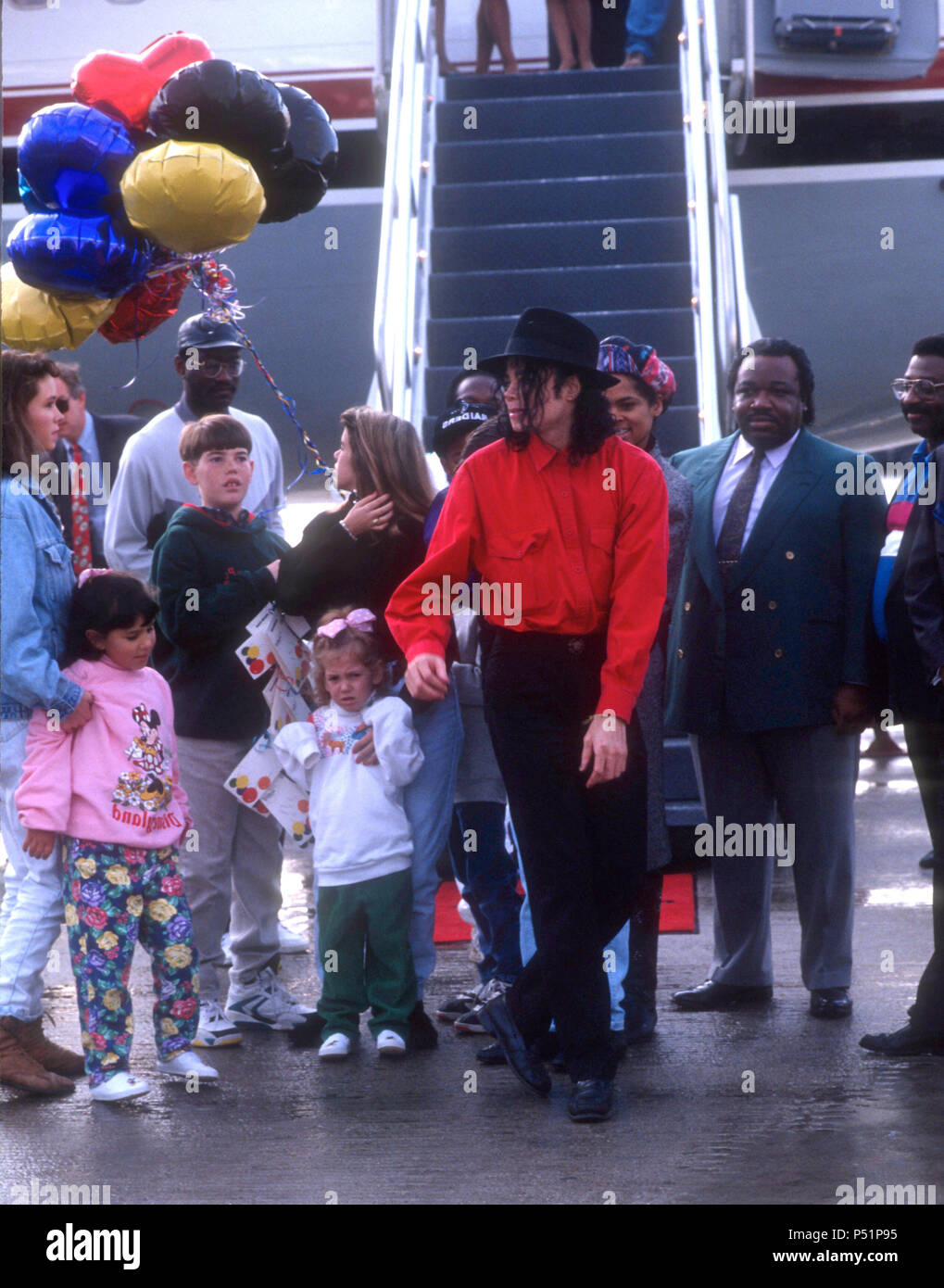 LOS ANGELES, CA - FEBRUARY 10: Singer Michael Jackson on his way to ...