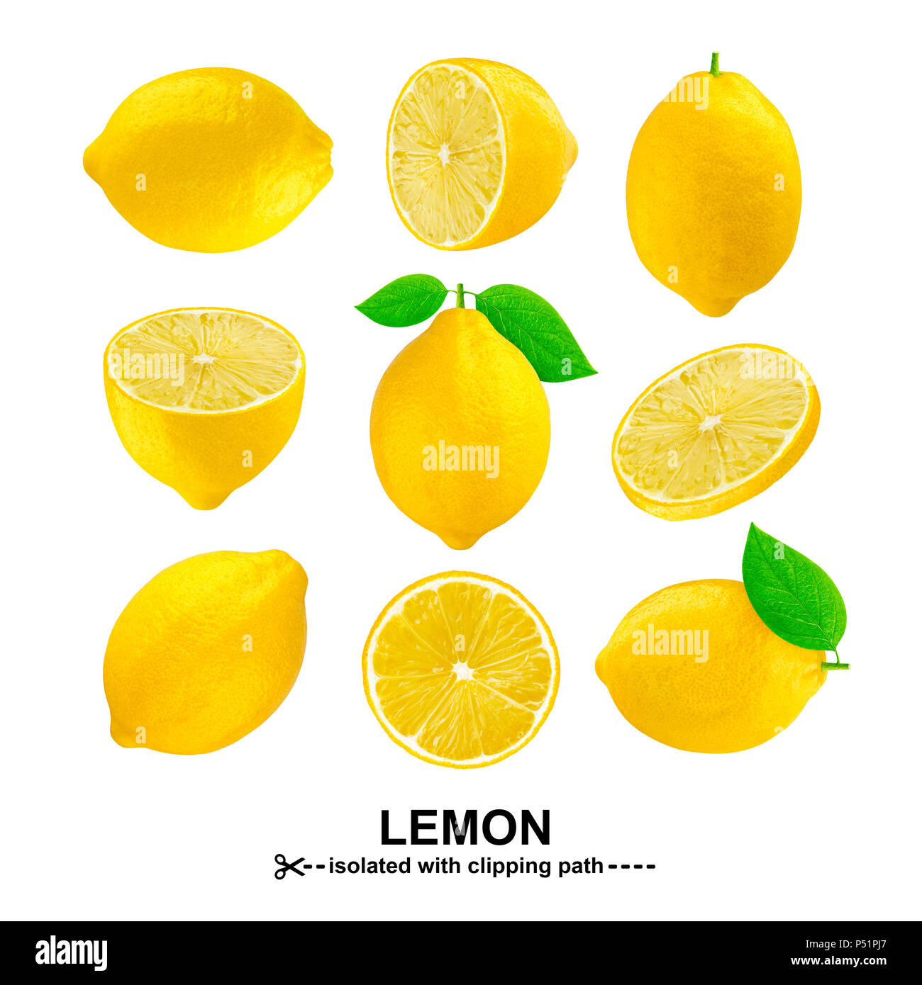 Seamless background pattern lemons Cut Out Stock Images & Pictures - Alamy