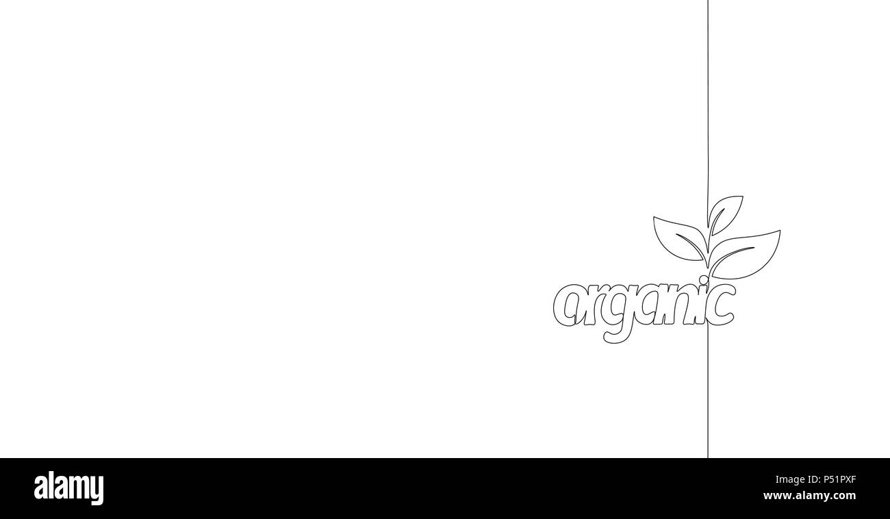 Single continuous line art growing sprout. Plant leaves seed grow ...