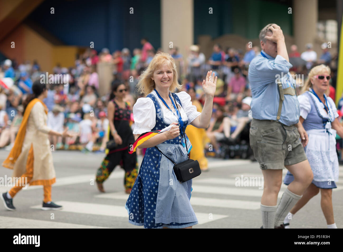 Indianapolis, Indiana, USA - May 26, 2018, People from different ...