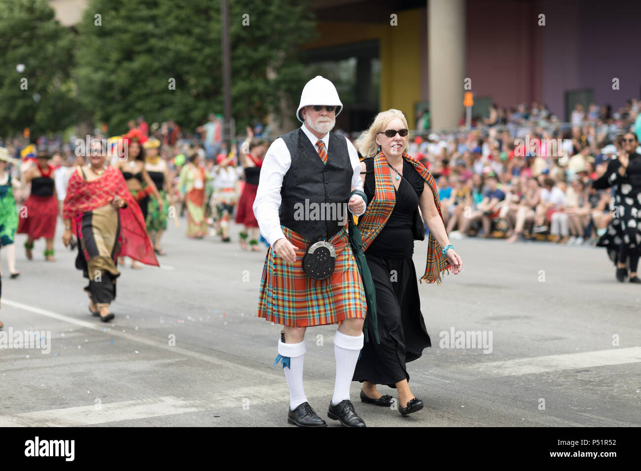 Indianapolis, Indiana, USA - May 26, 2018, People from different ...