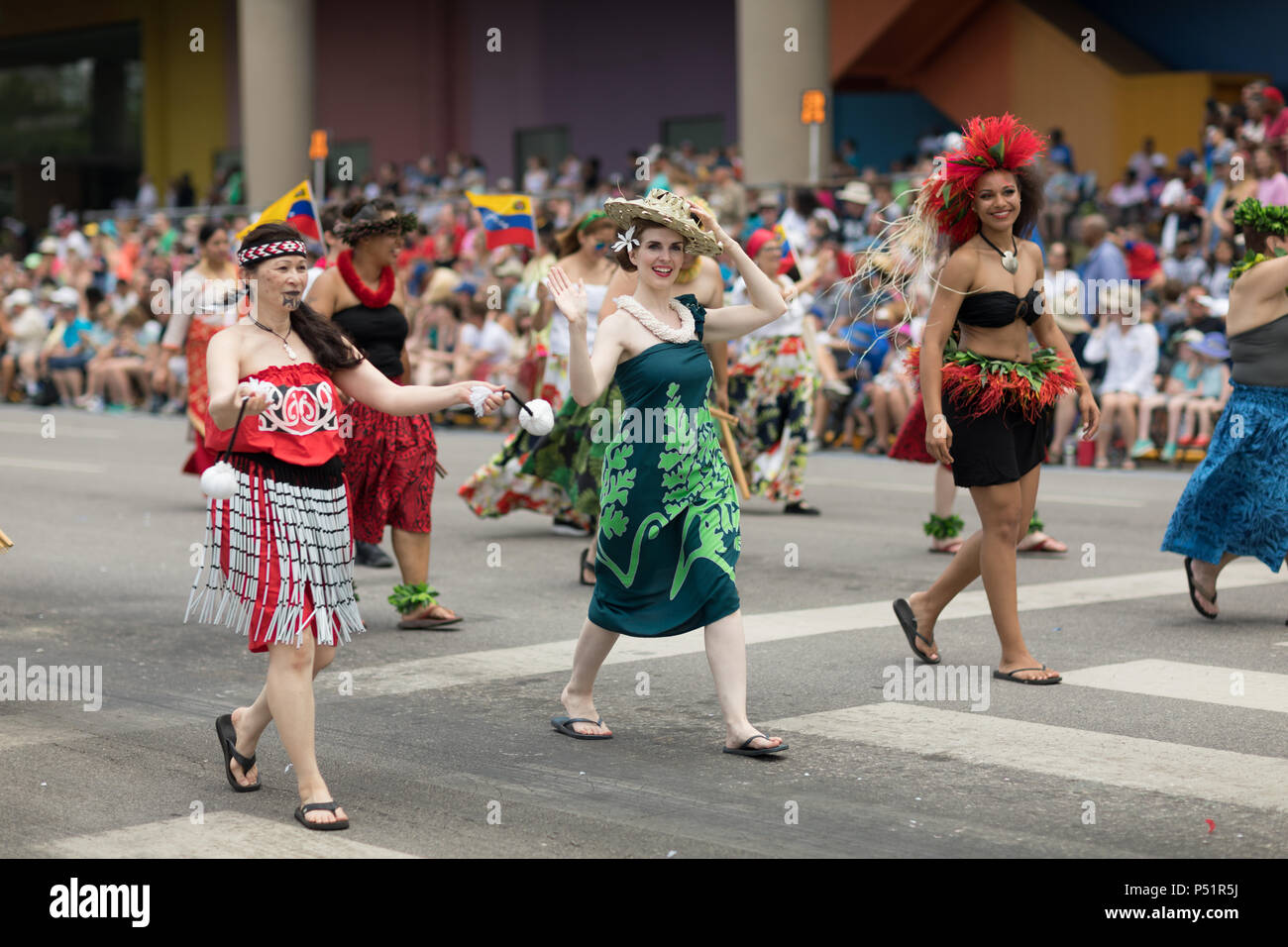 Indianapolis, Indiana, USA - May 26, 2018, People from different ...