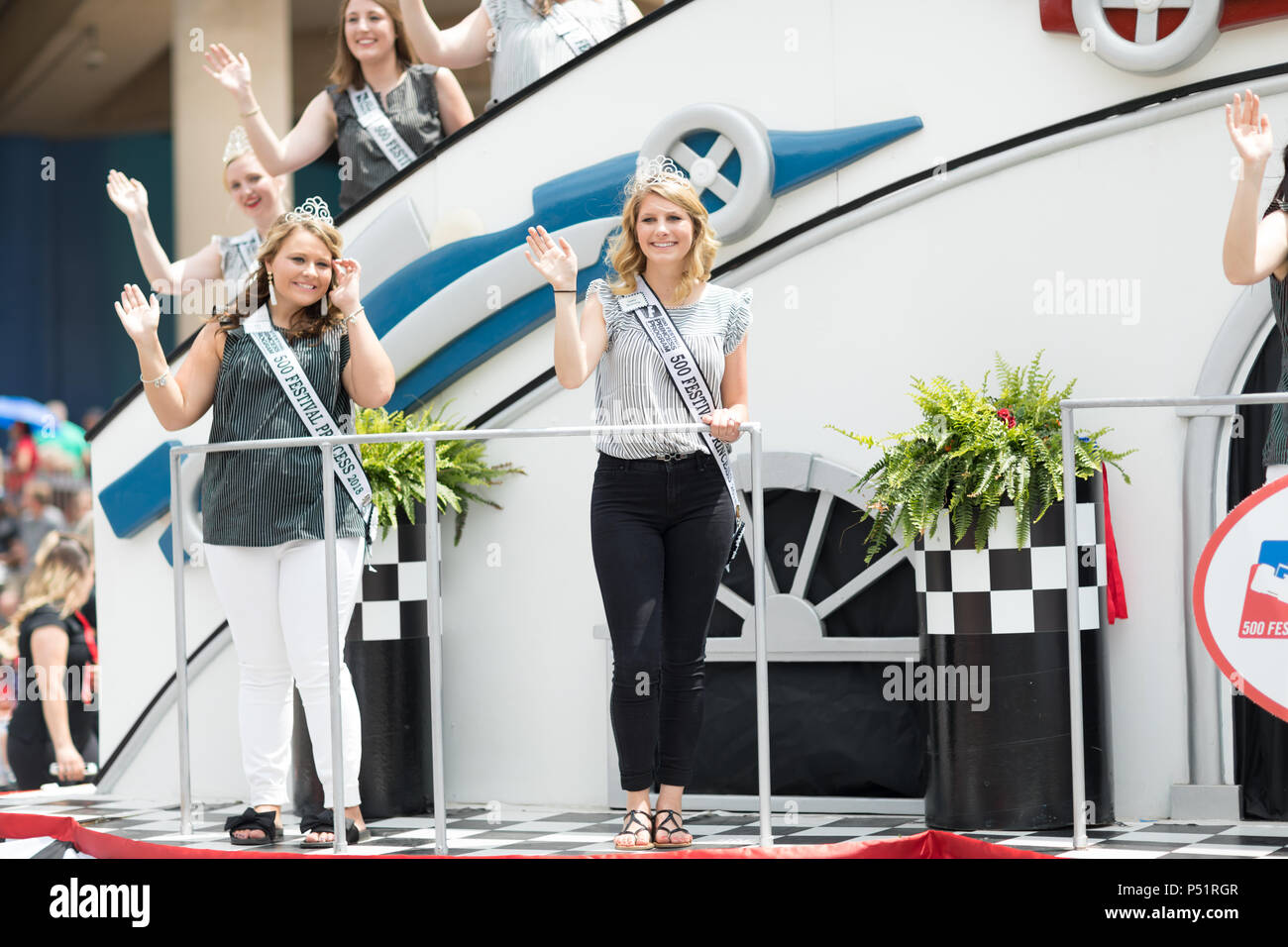 Indianapolis, Indiana, USA - May 26, 2018, The Float carrying the indy ...