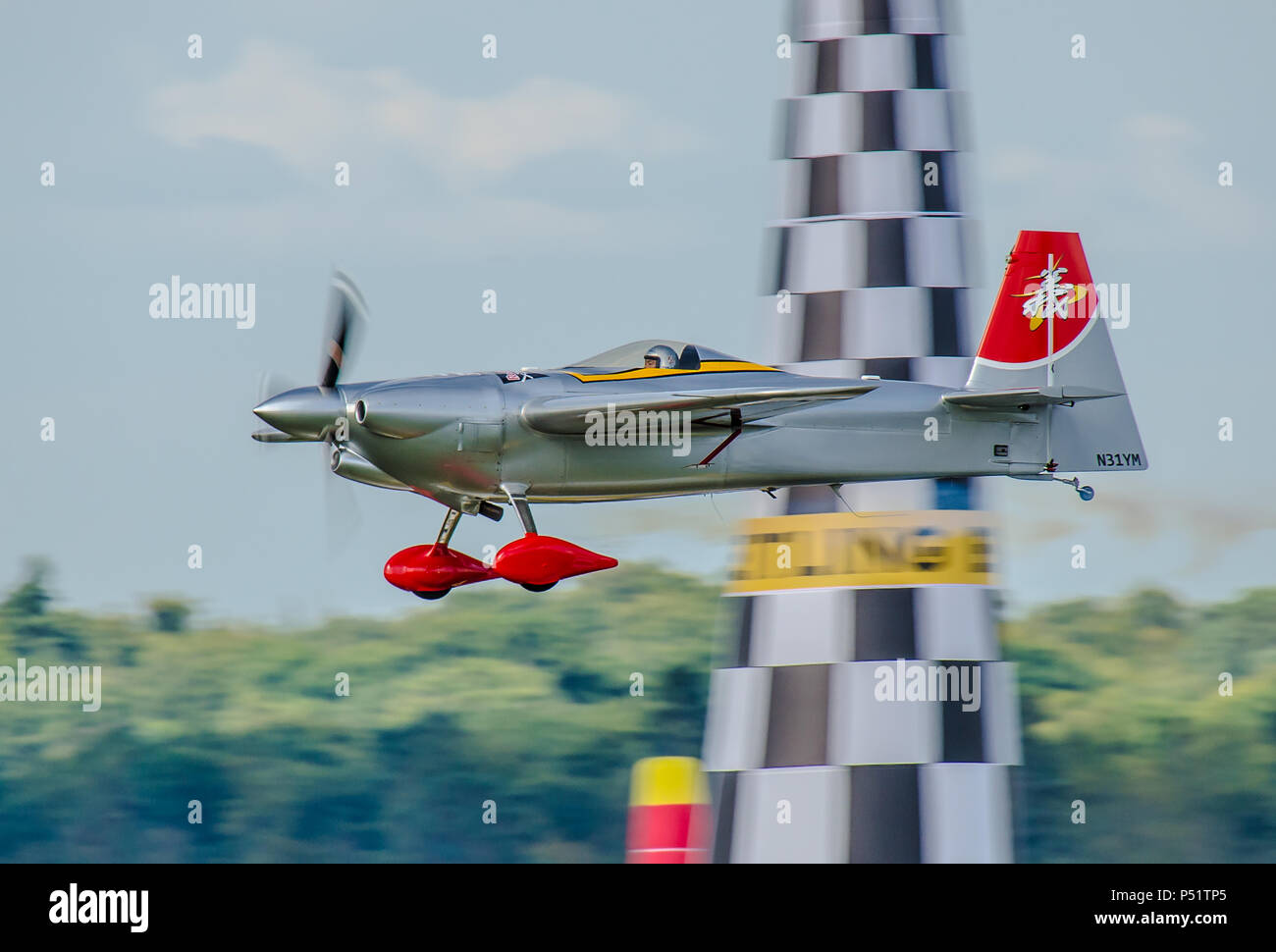 Yoshihide Muroya (Japan) finished third in the Red Bull Air Race at ...