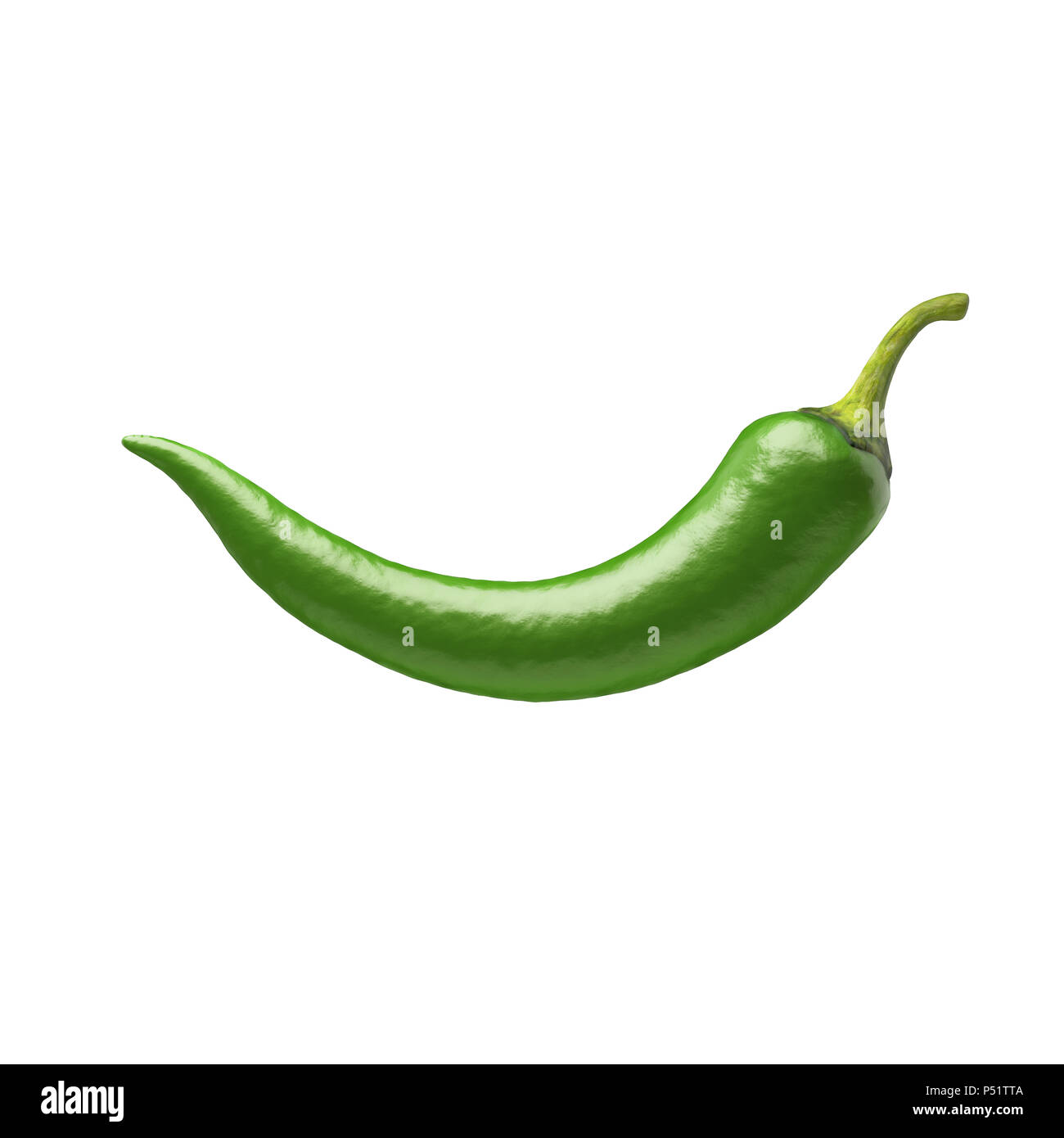 Green chilli white background hi-res stock photography and images - Alamy