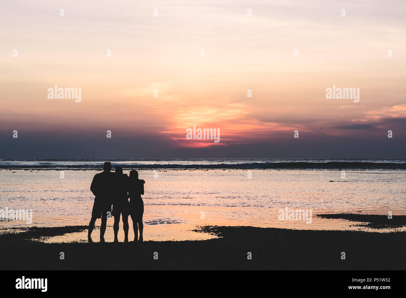 Sunset with friends Stock Photo - Alamy