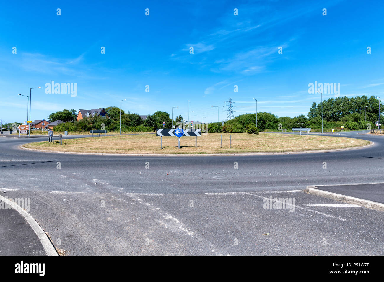 British roundabout without any vehicles Stock Photo - Alamy