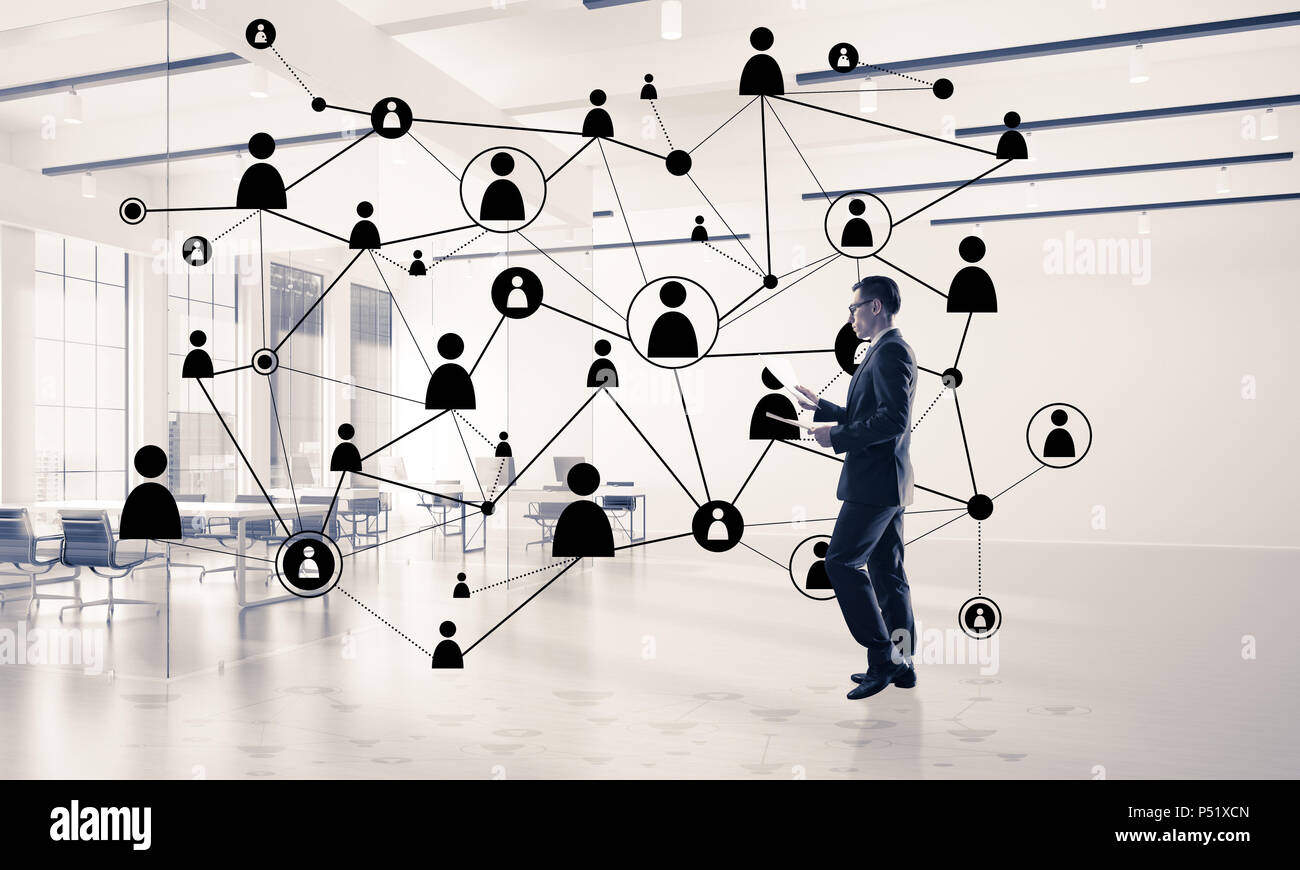 Networking and social communication concept as effective point f Stock ...