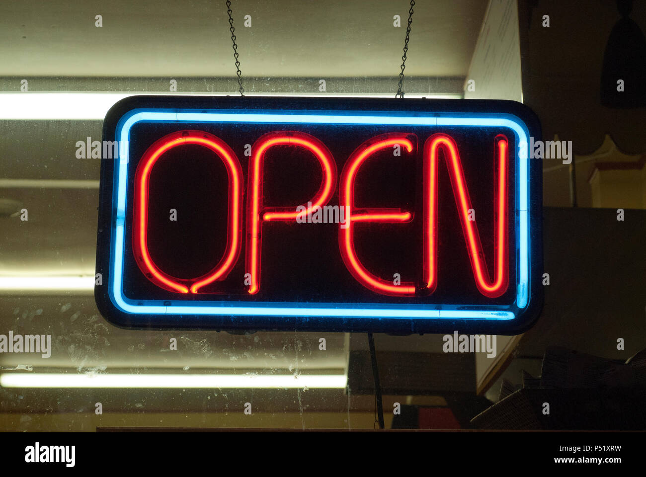 Windows neon hi-res stock photography and images - Alamy