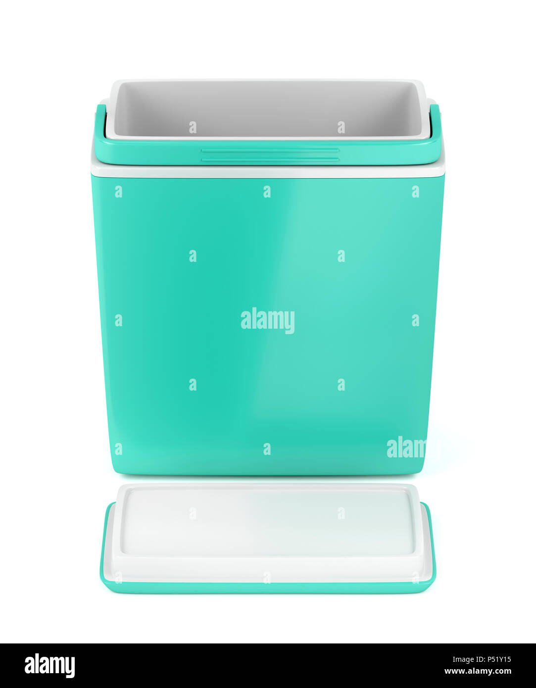Handheld green refrigerator on white background Stock Photo - Alamy