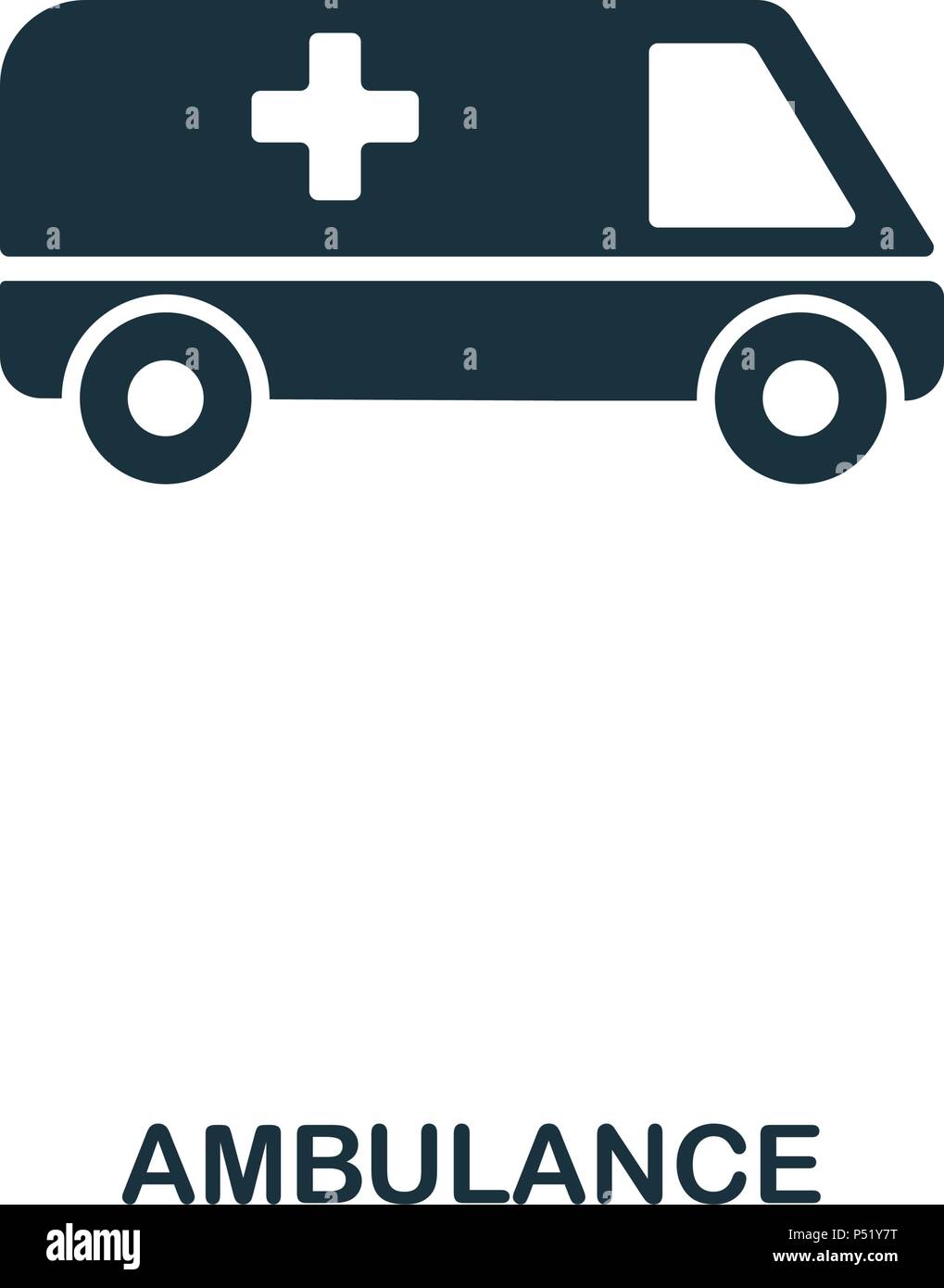Ambulance icon. Line style icon design. UI. Illustration of ambulance ...