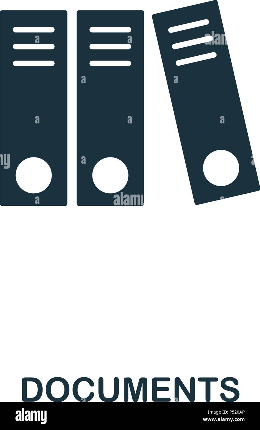 Documents icon. Line style icon design. UI. Illustration of documents ...