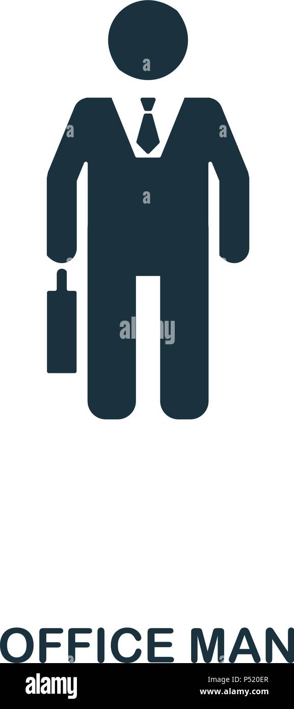 Office Man icon. Line style icon design. UI. Illustration of office man ...