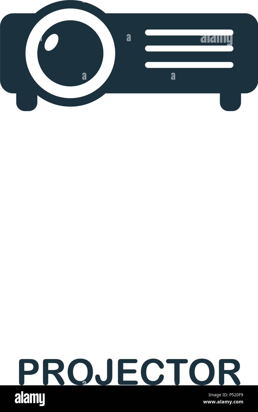 Projector icon on white Stock Vector Images - Alamy