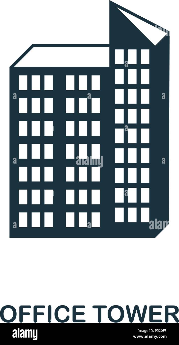 Office Tower icon. Line style icon design. UI. Illustration of office ...