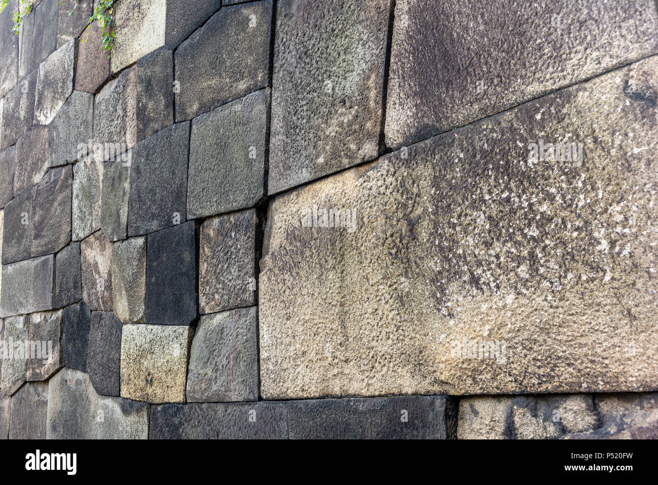 The massive walls of the walls of the Imperial Palace in Tokyo Stock ...