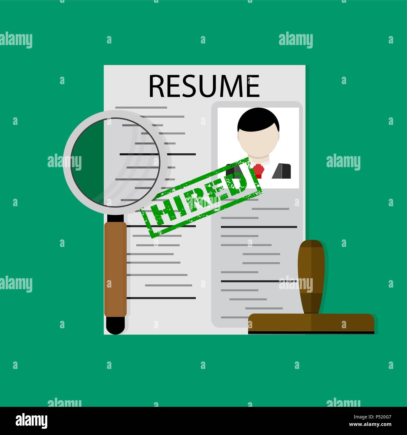 Hiring management service. HR resources, headhunting and hired, vector ...