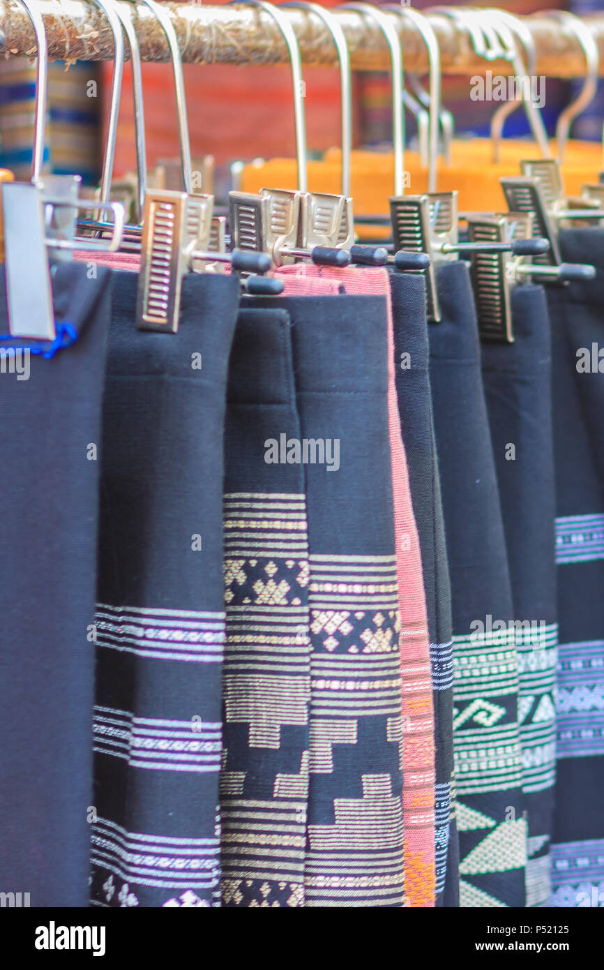 Beautiful Thai tribal clothes and tribal textile style in the northern ...
