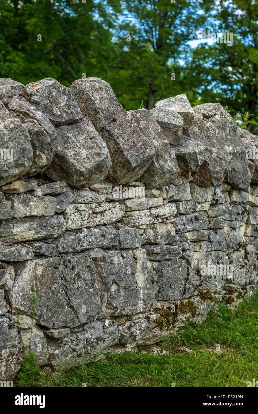 Authentic stone fence in the Jura Alps in Switzerland - 1 Stock Photo ...