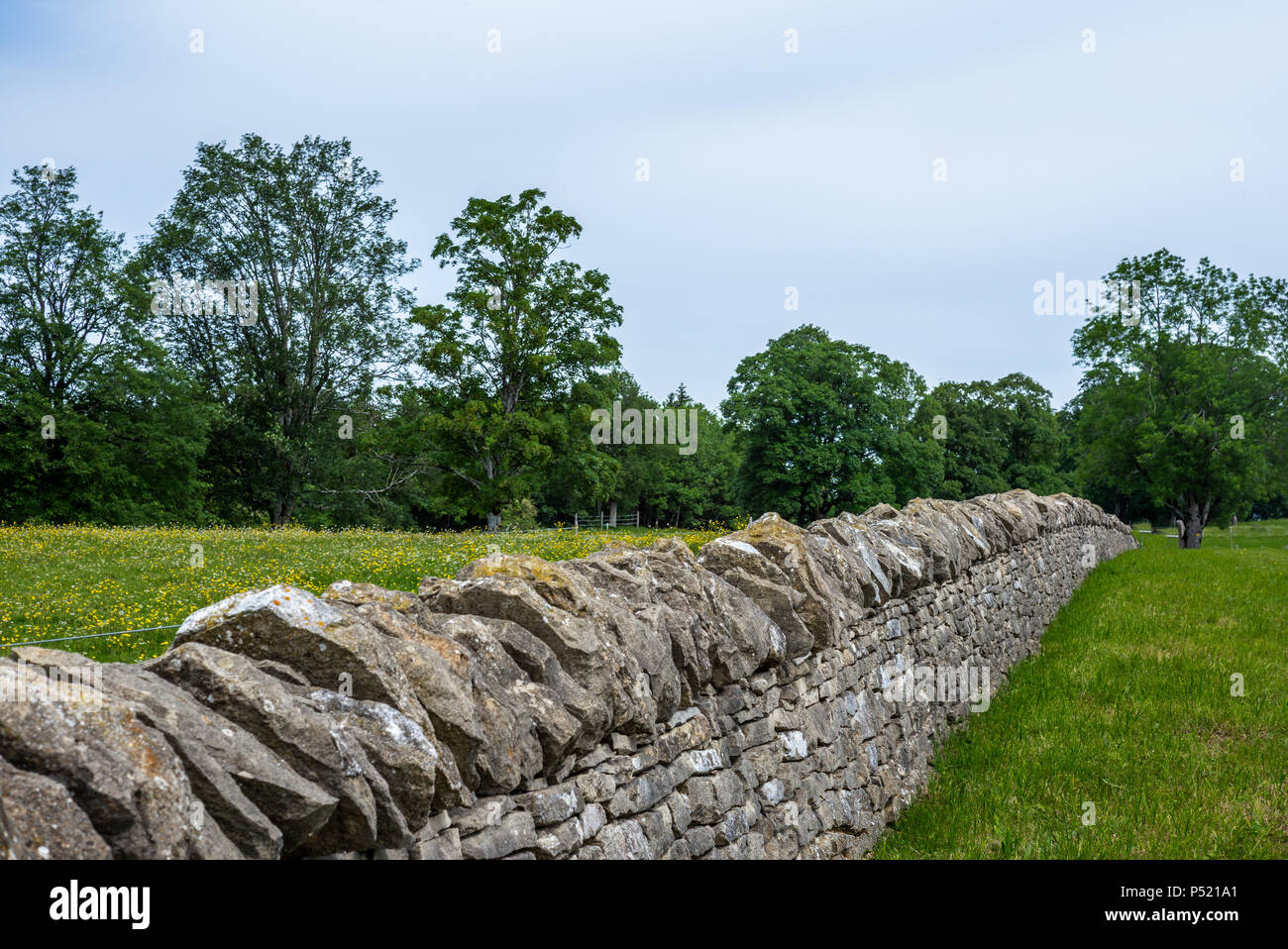 Authentic stone fence in the Jura Alps in Switzerland - 4 Stock Photo ...