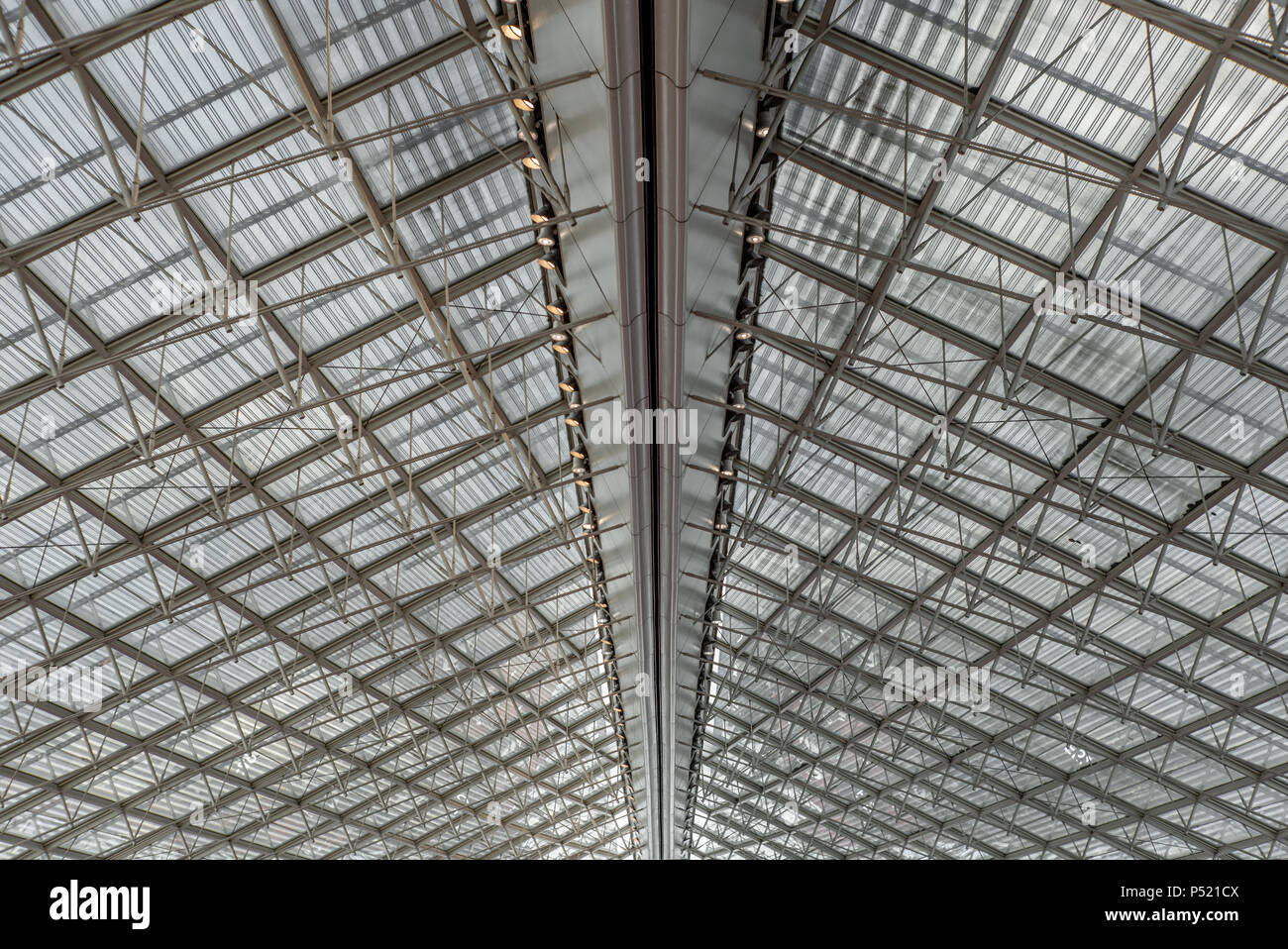 Geometic symmetry of a roof in Paris Stock Photo - Alamy