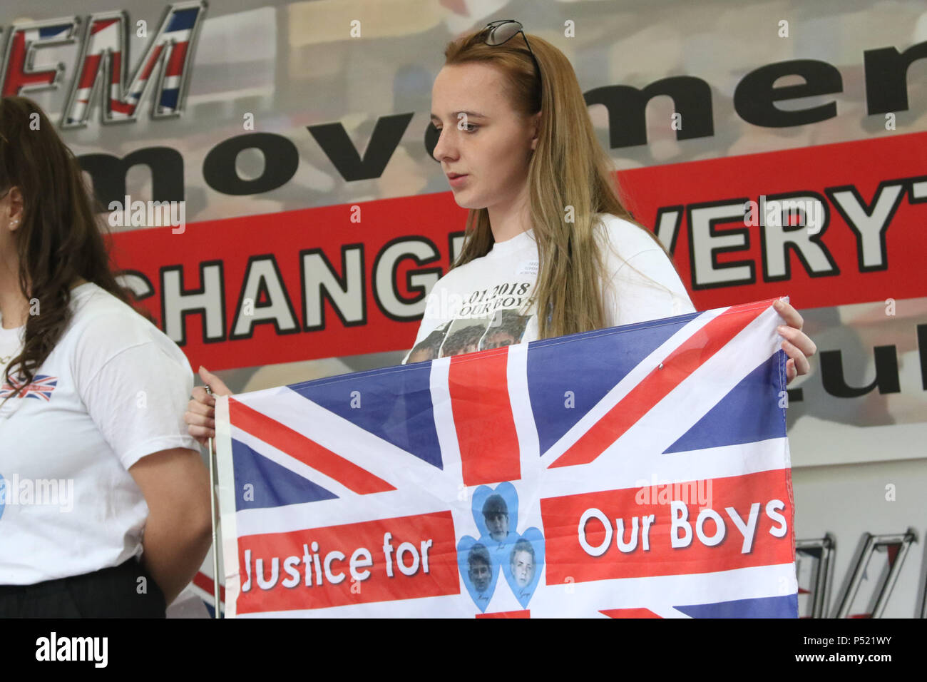 London, England. 23rd June 2018. The Democratic Football Lads Alliance ...