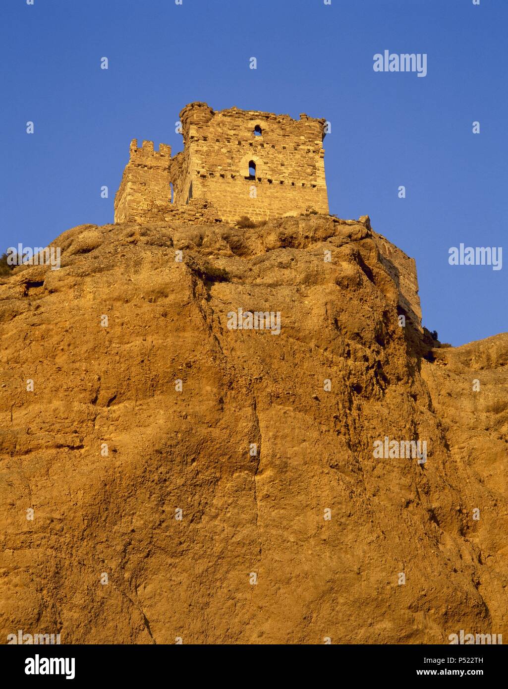 Spain. La Rioja. Quel. Castle. 15th century. Homage Tower Stock Photo ...