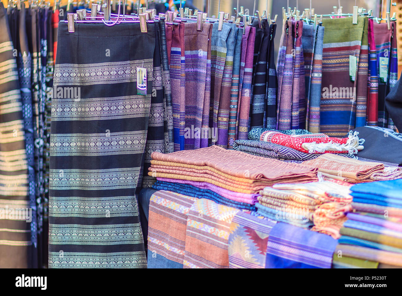 Beautiful Thai tribal clothes and tribal textile style in the northern ...