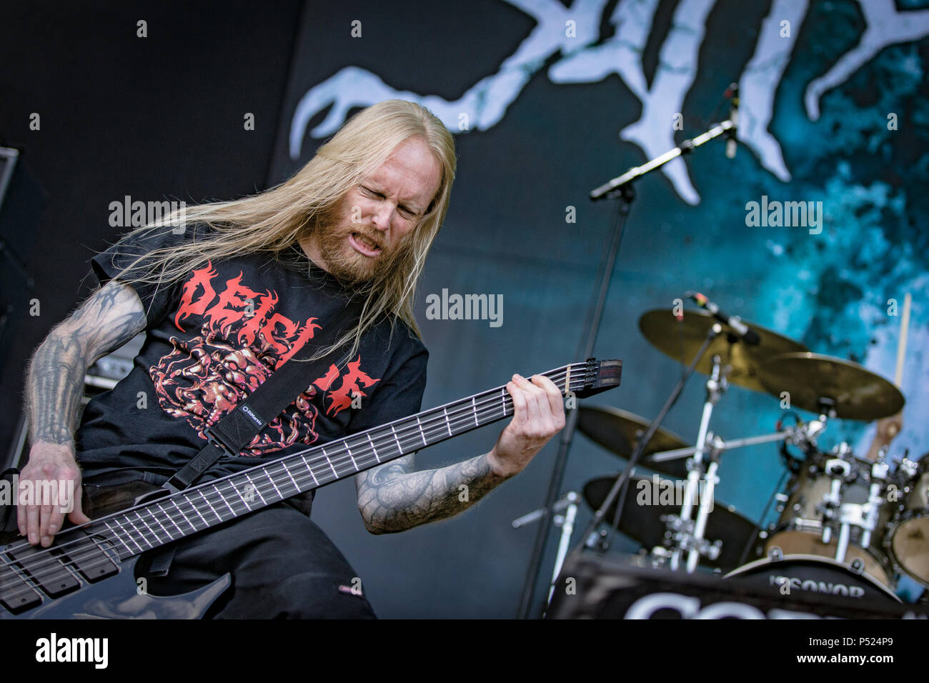 Denmark, Copenhagen - June 23, 2018. The American death metal band ...