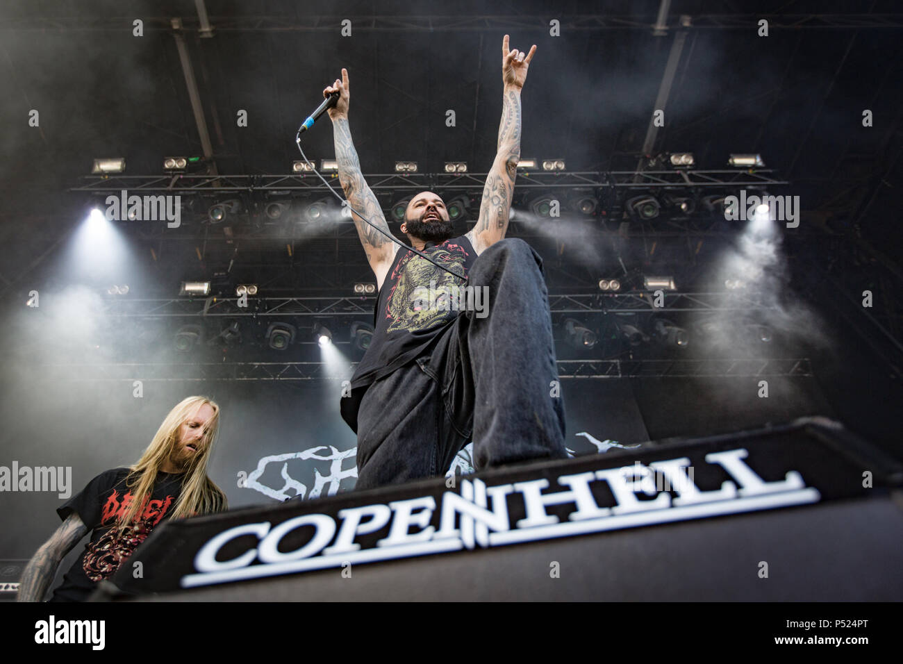 Denmark, Copenhagen - June 23, 2018. The American death metal band ...