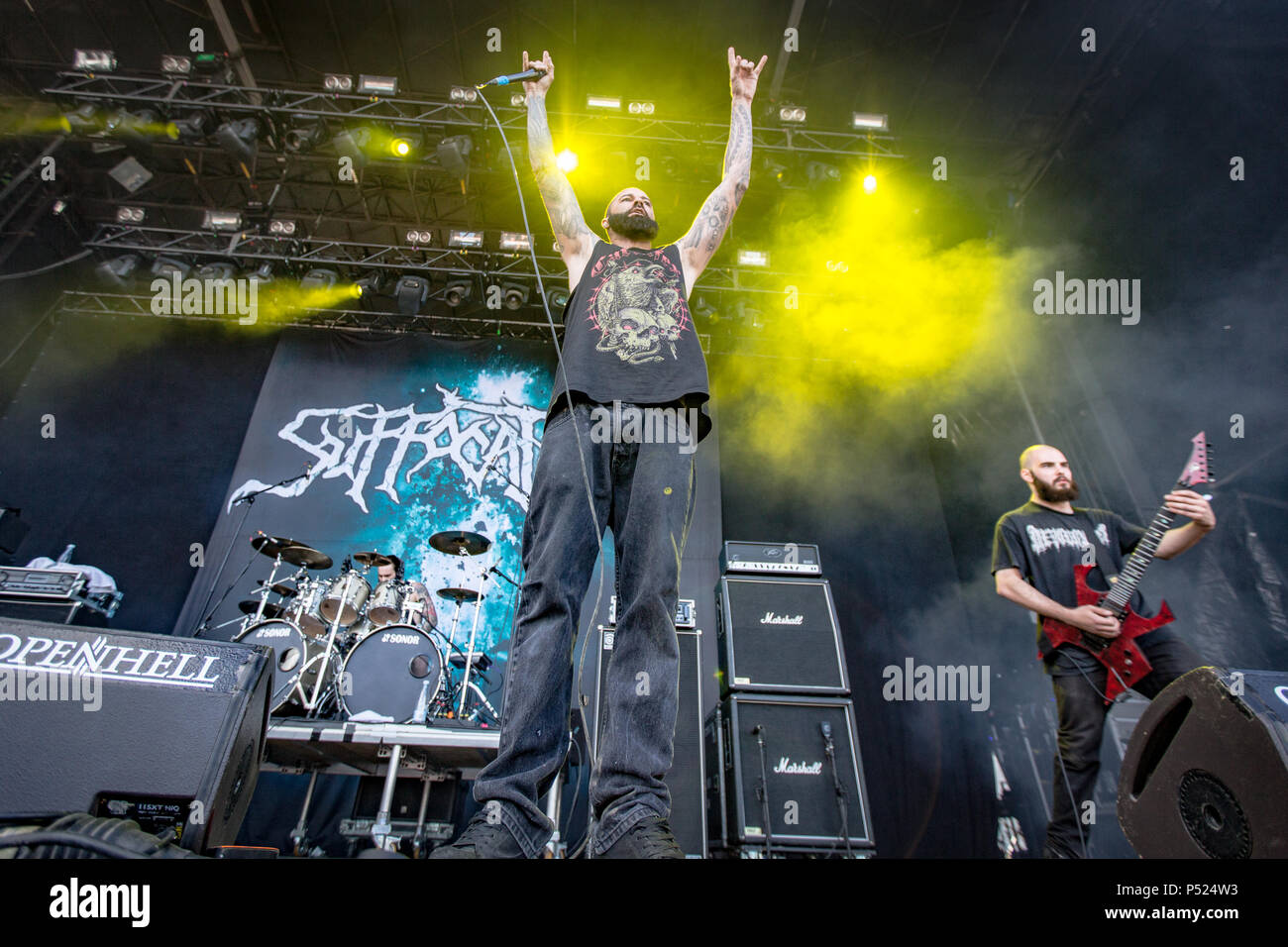 Denmark, Copenhagen - June 23, 2018. The American death metal band ...