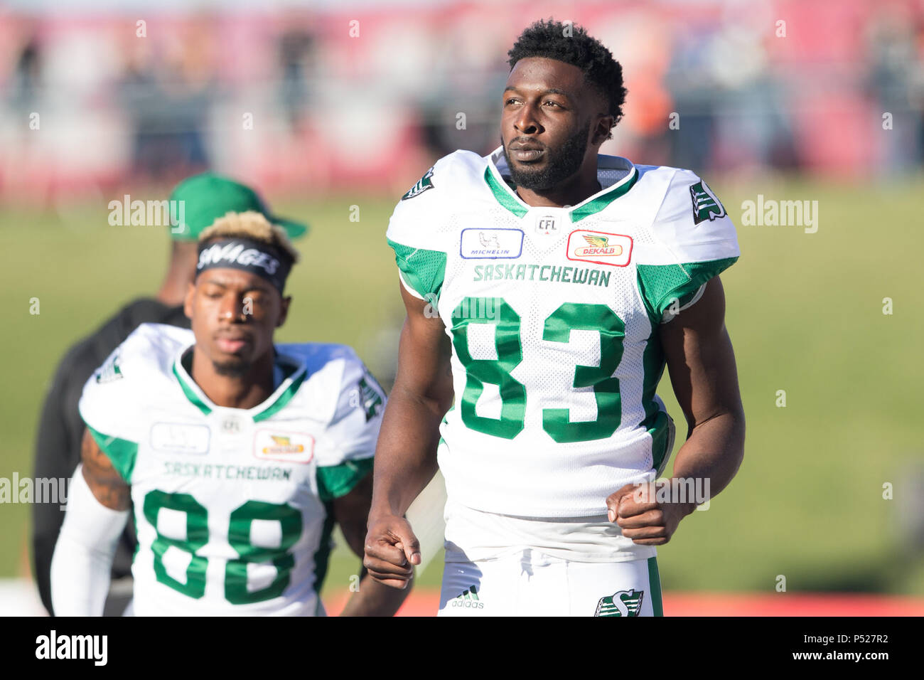 Ottawa, Canada. 21st June, 2018. Saskatchewan Roughriders wide receiver ...