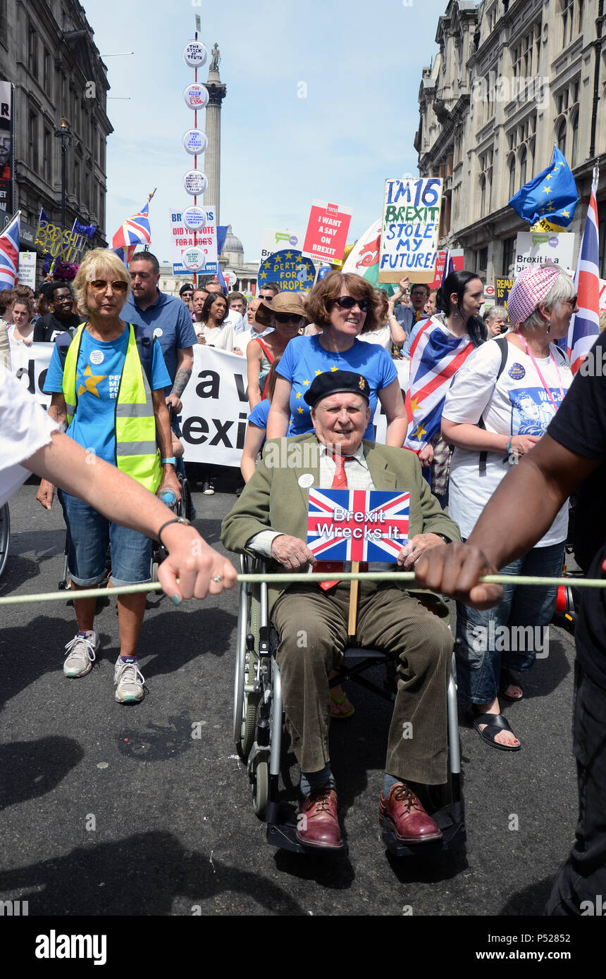 London, UK. 23rd June, 2018. WWII veteran Stephen Goodall, aged 96 ...