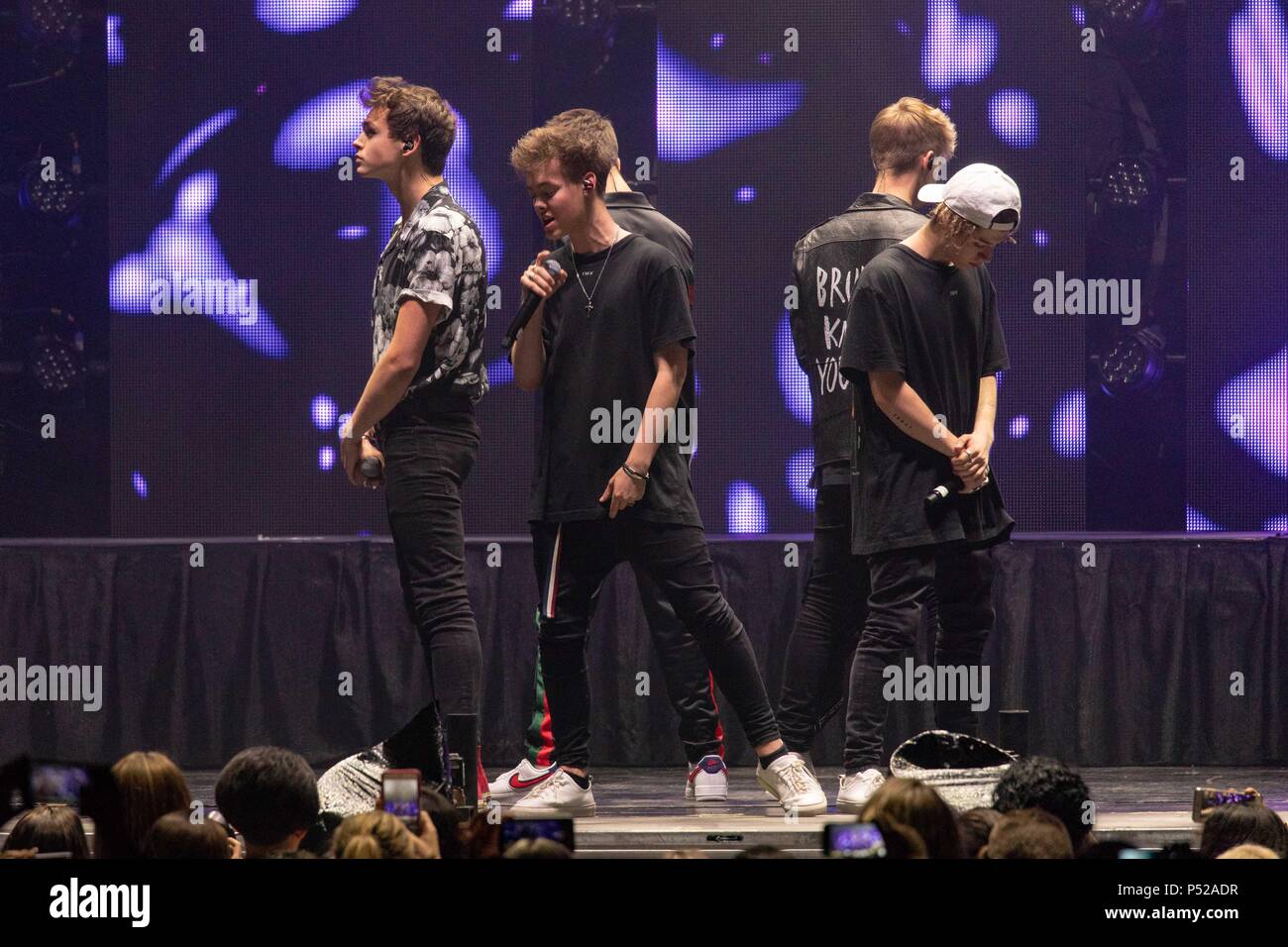Rosemont, Illinois, USA. 23rd June, 2018. JONAH MARAIS, ZACH HERRON and ...