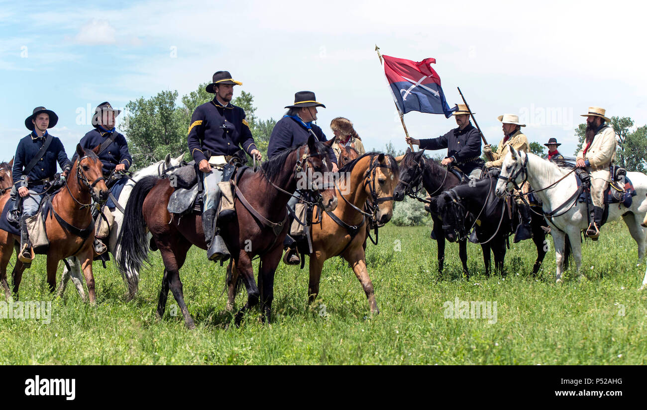 Crow Agency, Montana, USA. 23rd June, 2018. The annual reenactment of ...