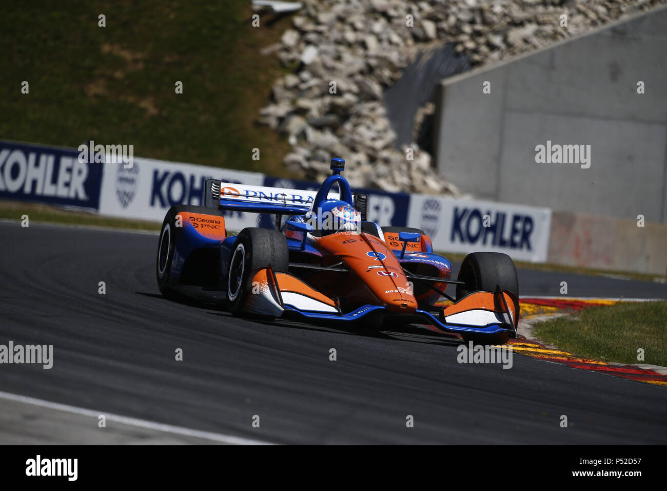 Elkhart Lake, Wisconsin, USA. 24th June, 2018. SCOTT DIXON (9) of New ...
